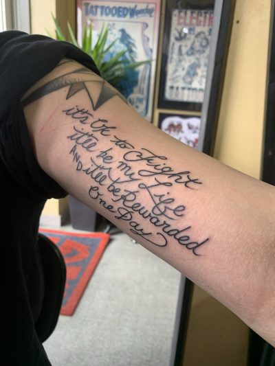 Lettering – AcousticGardenTattoo